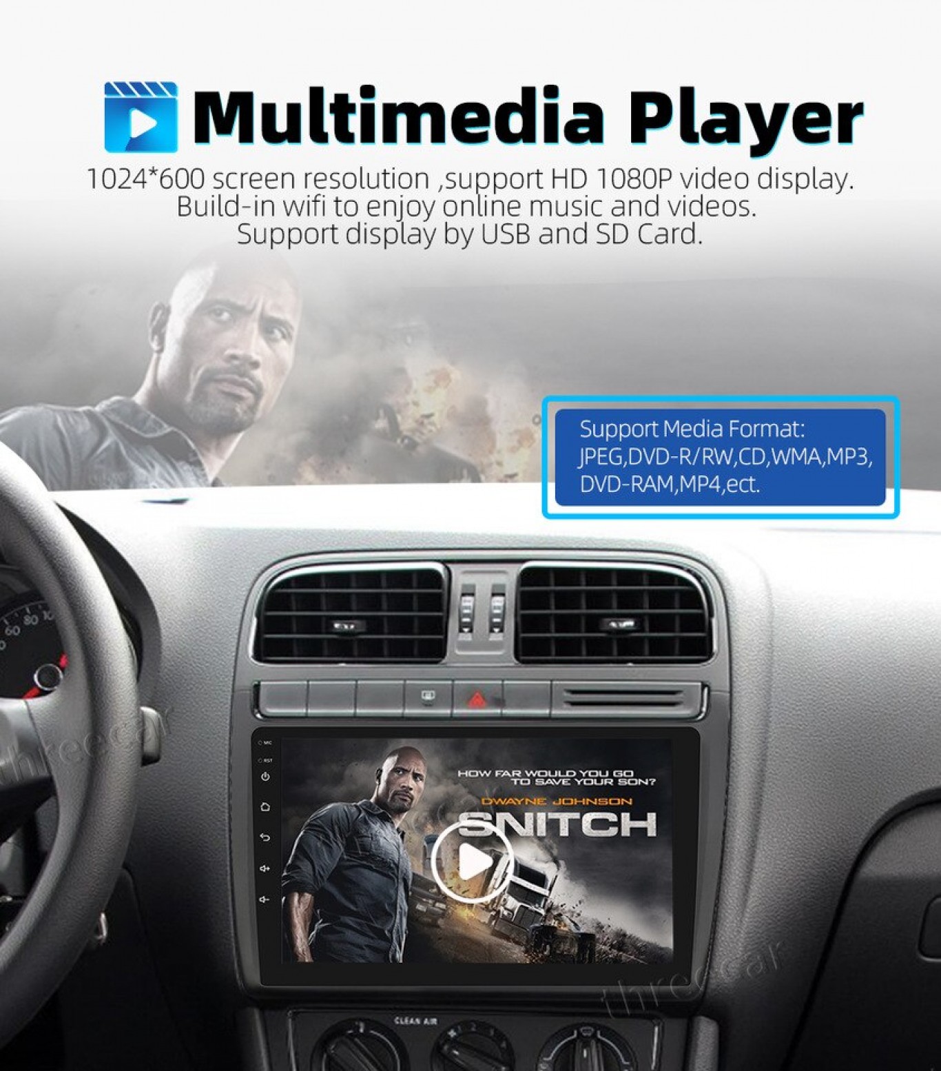 Οθόνη Αφής 9.1in GPS Multimedia Player Android 10.0 & OBD2 Αυτοκινήτου ...